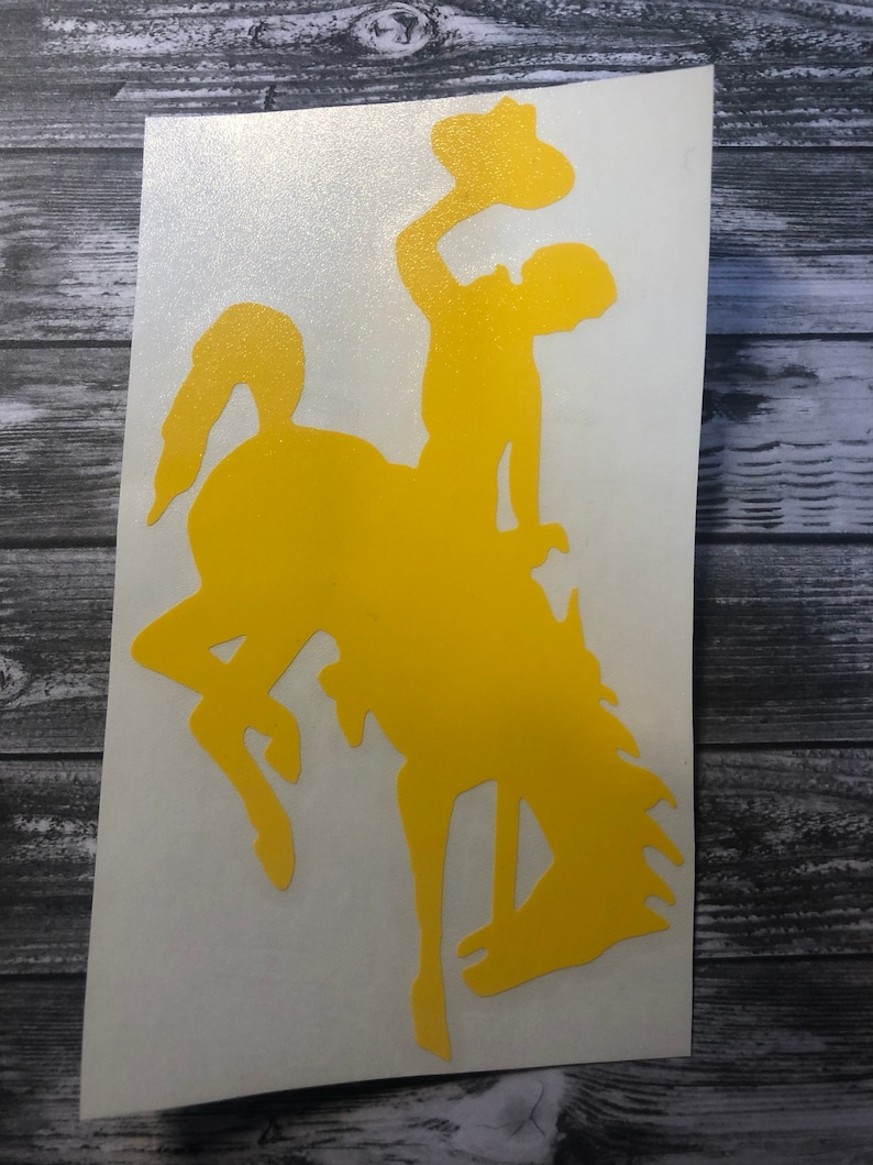 Offically Licensed Wyoming Cowboy Decal Vinyl Sticker Size 6x3.5" - Etsy