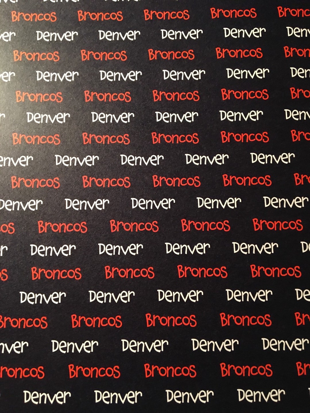 Denver Broncos 12x12 Scrapbook Paper - Etsy