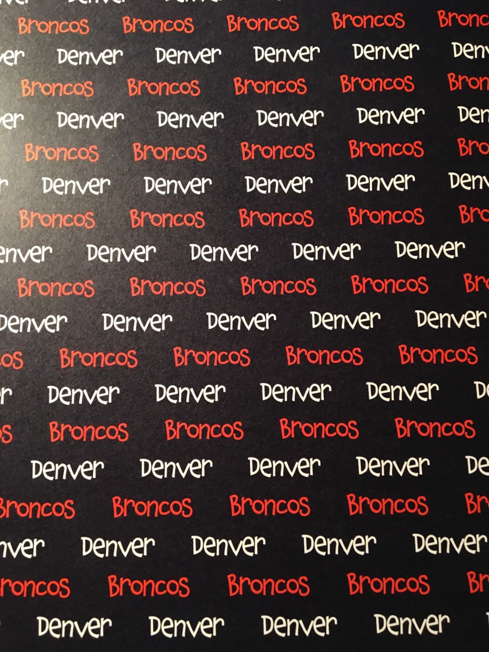 Denver Broncos 12x12 Scrapbook Paper - Etsy