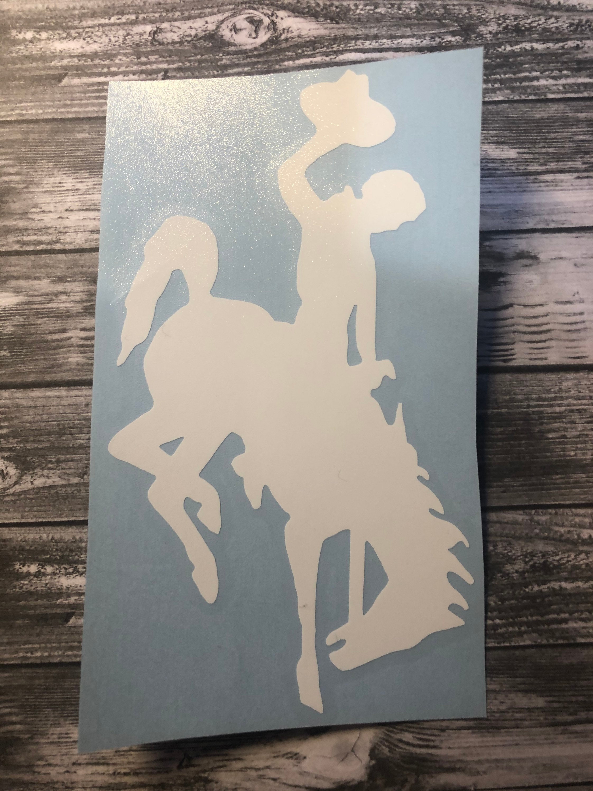 Offically Licensed Wyoming Cowboy Decal Vinyl Sticker Size 6x3.5" - Etsy