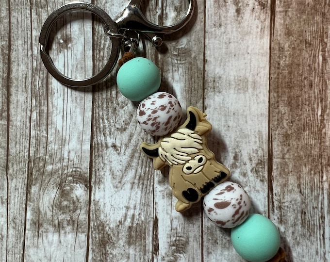 Highland Cow Keychain|cow Keychain|farm Keychain|silicone Keychain|boho ...