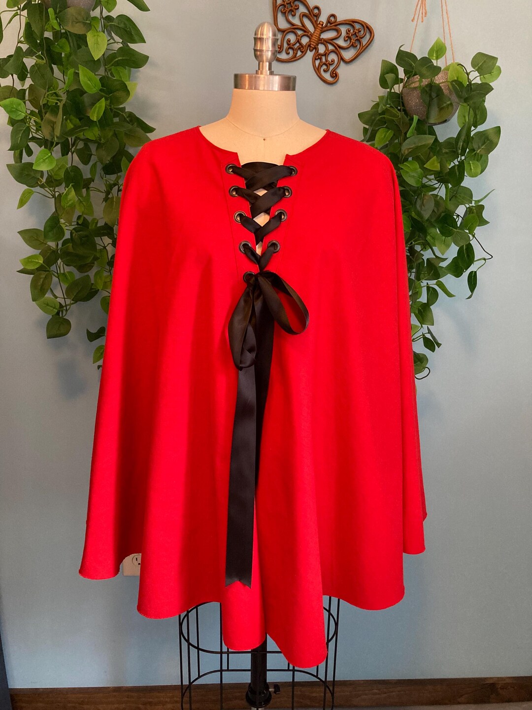 Upcycled Ruby Red Swashbuckler Cape - Etsy