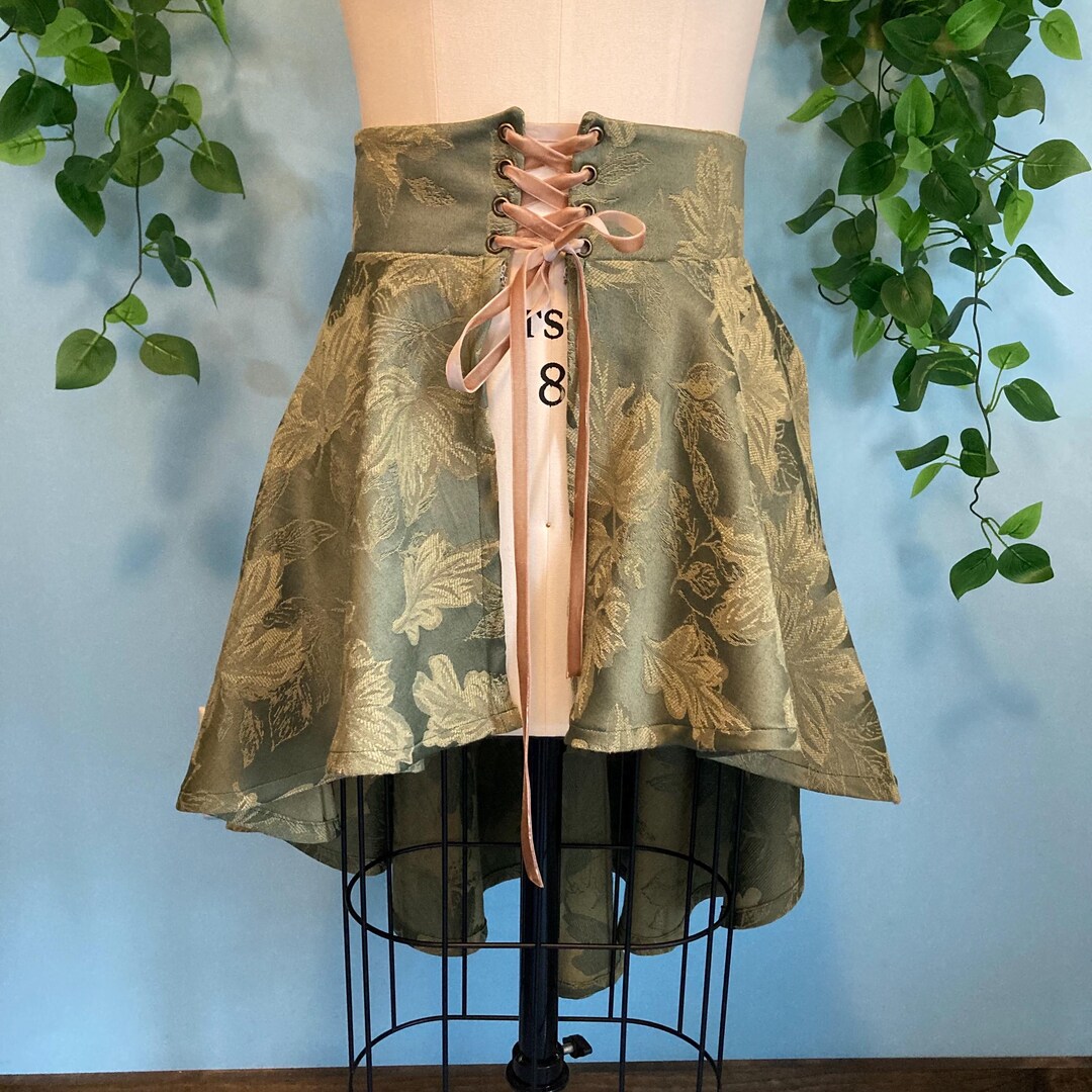 Upcycled Forest Leaves Corset Over-skirt Sz S - Etsy
