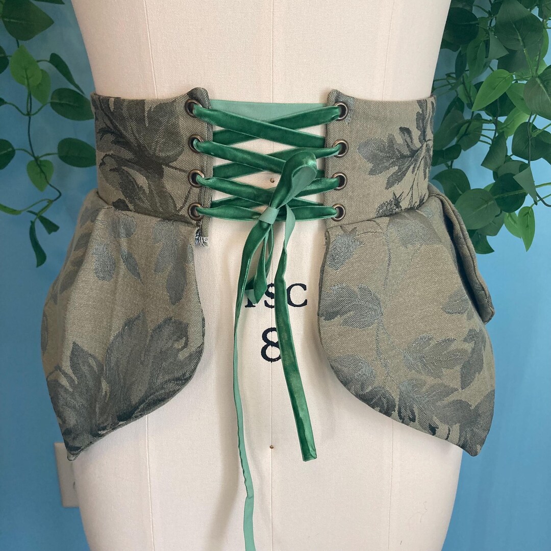 Upcycled Oak Leaves Flower Fairy Corset Belt Sz XS - Etsy