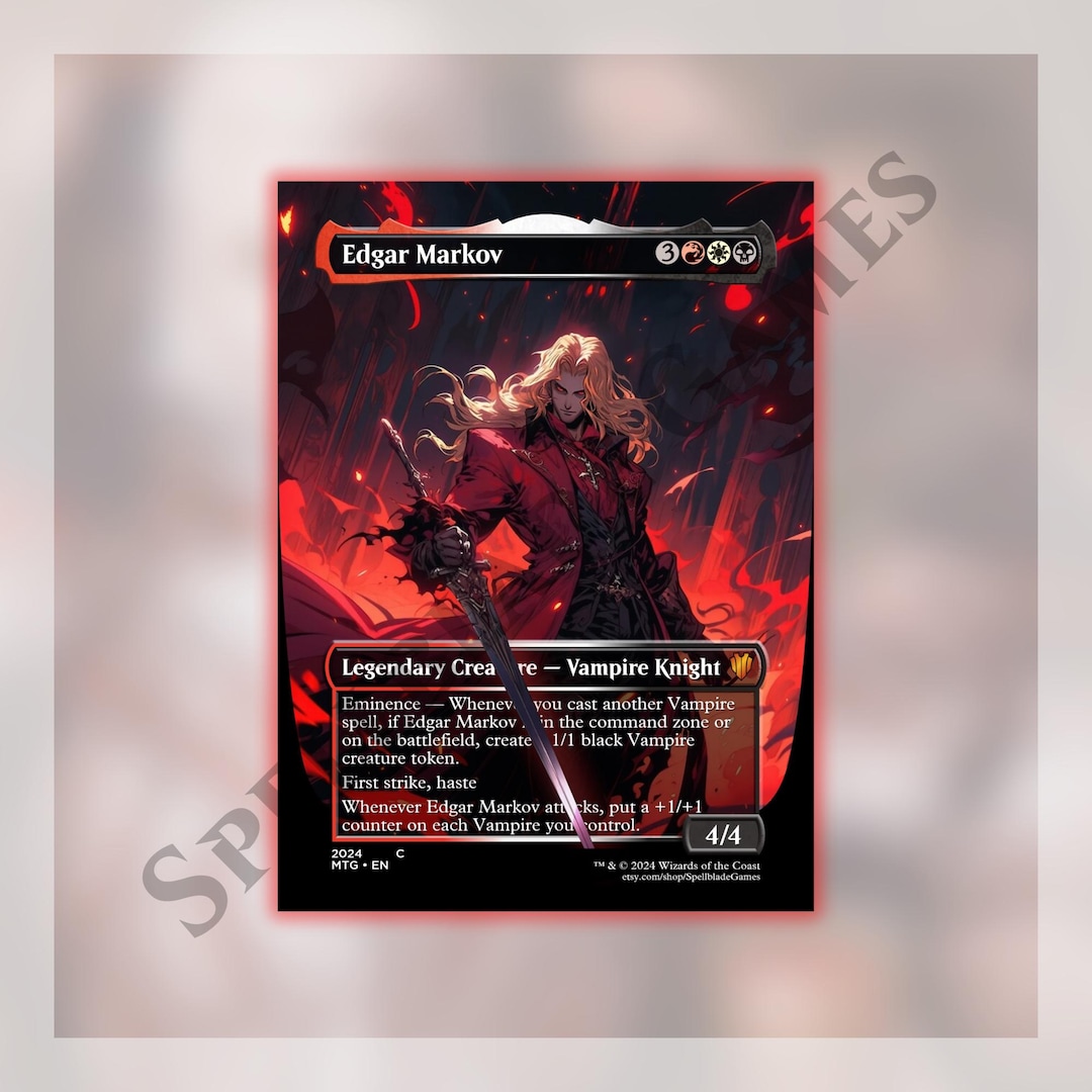Custom MTG Proxy Edgar Markov Alt Art Alucard Castlevania Inspired EDH ...