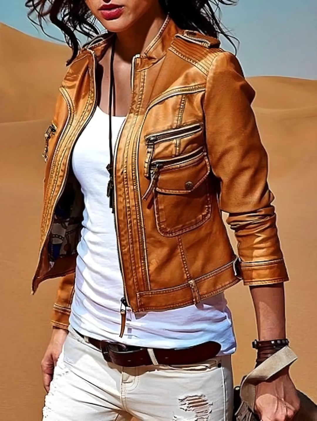 Women Genuine Lambskin Leather Jacket | Motorcycle Slim Fit Designer ...