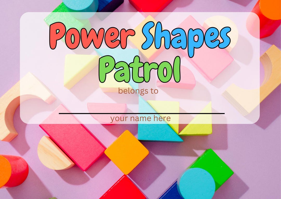 Power Shapes Patrol Busy Book – Printable Shape Recognition Activities ...