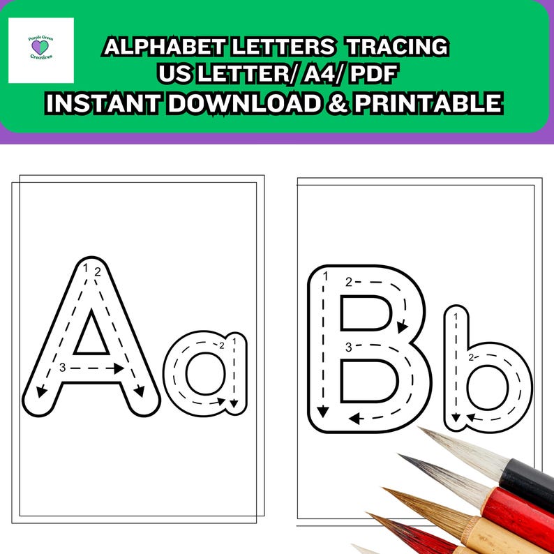 Alphabet Tracing Printable ABC Tracing Worksheet ABC Letter Writing ...