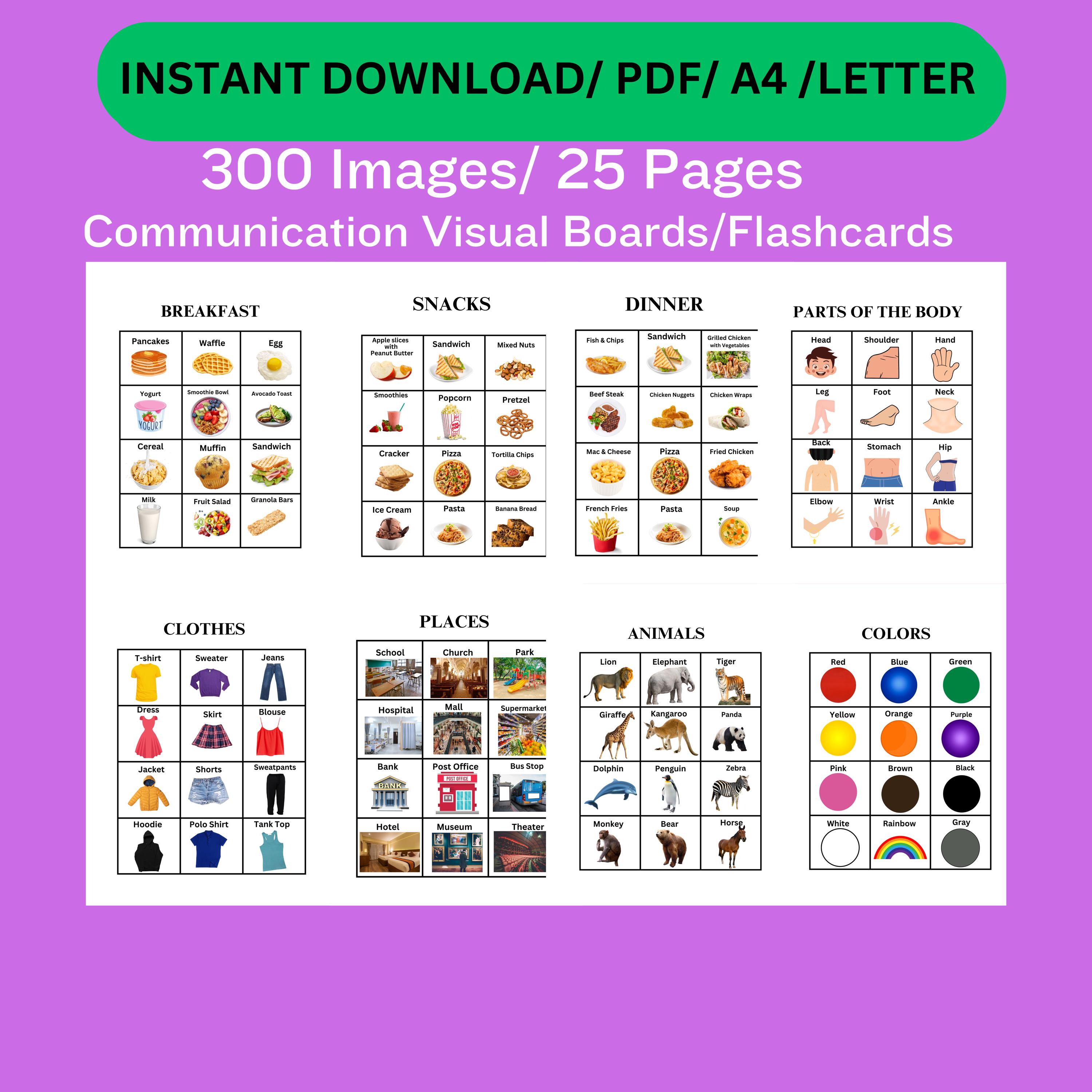 Visual Communication Cards, Daily Routine Flashcards (PDF) - Etsy