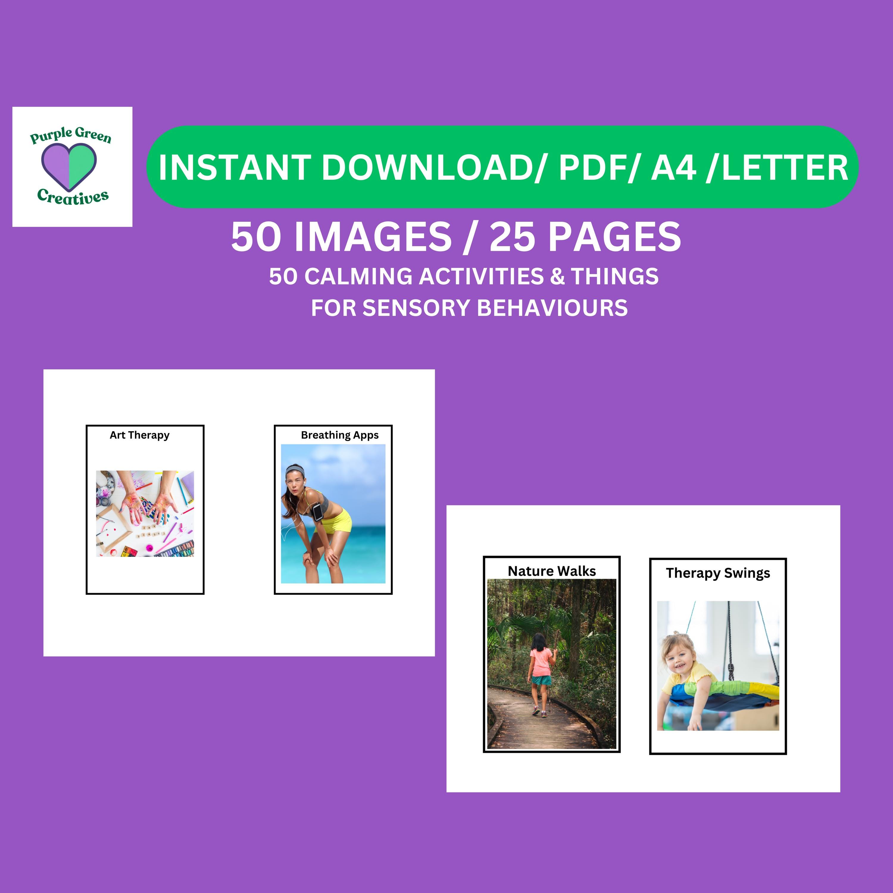 ASD Visual Guide. Sensory Behaviour, Visual Card, Calming Activities ...