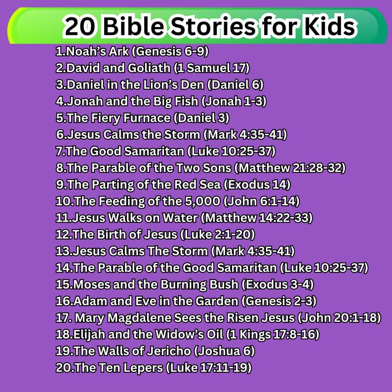 Bible Stories for Kids, Bible Study, Bible Devotional, Bible Lesson ...