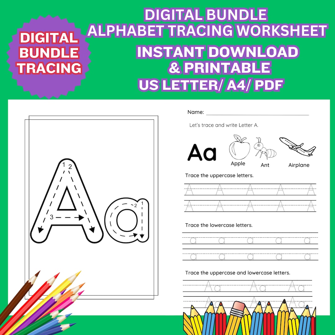 Worksheet Tracing Alphabet Writing ABC Tracing Printable Worksheet ABC ...