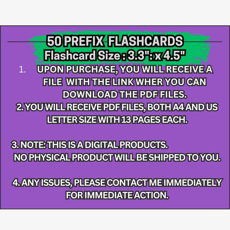 Prefix Suffix Flash Card Suffix Prefix English Grammar Downloadable ...