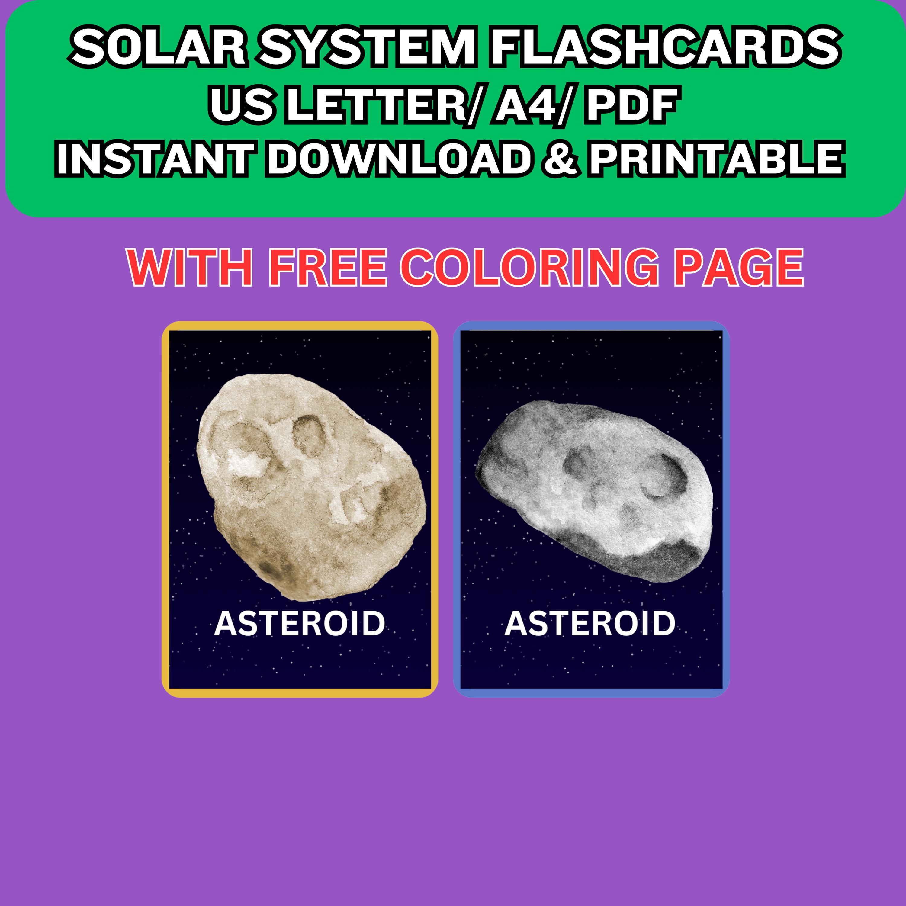 Solar System Flash Card for Kids Flashcard Solar System Planets ...
