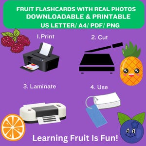 Flashcard for Toddler 1-3 Alphabet Fruit ABC Fruits Flashcard Letter ...