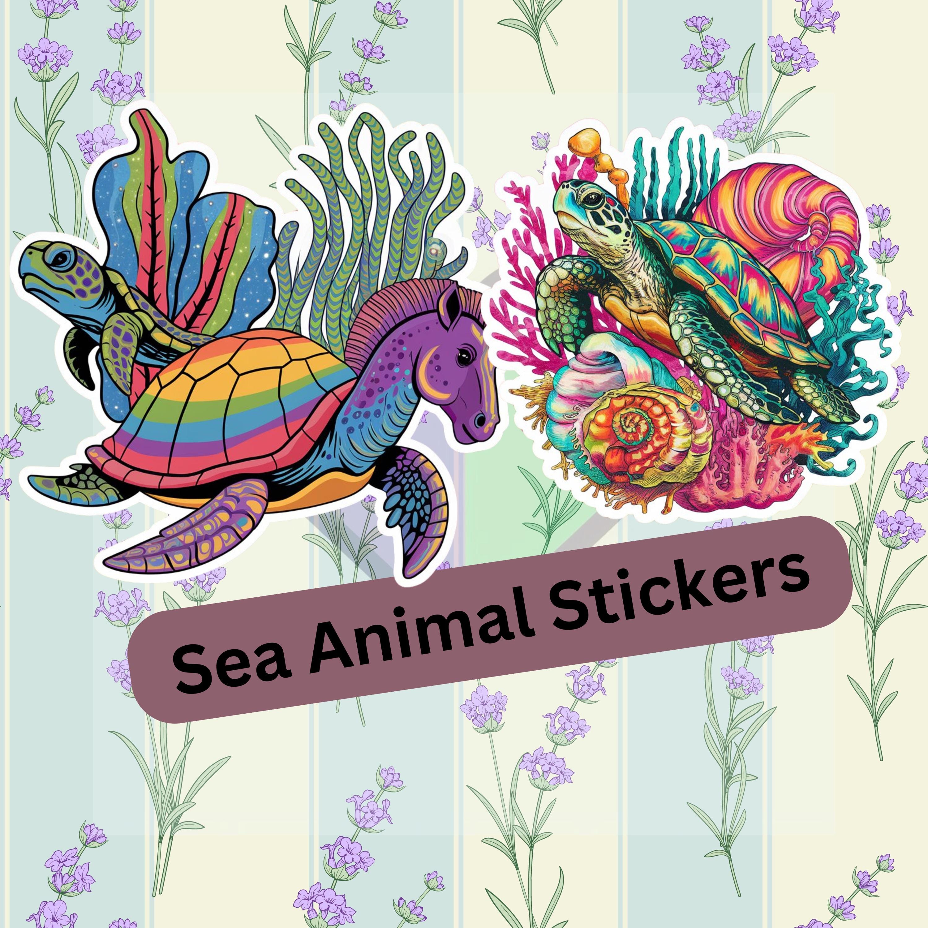 60 Sea Animal Sticker Under the Sea, Ocean Clip Art, Ocean Animal Sea ...