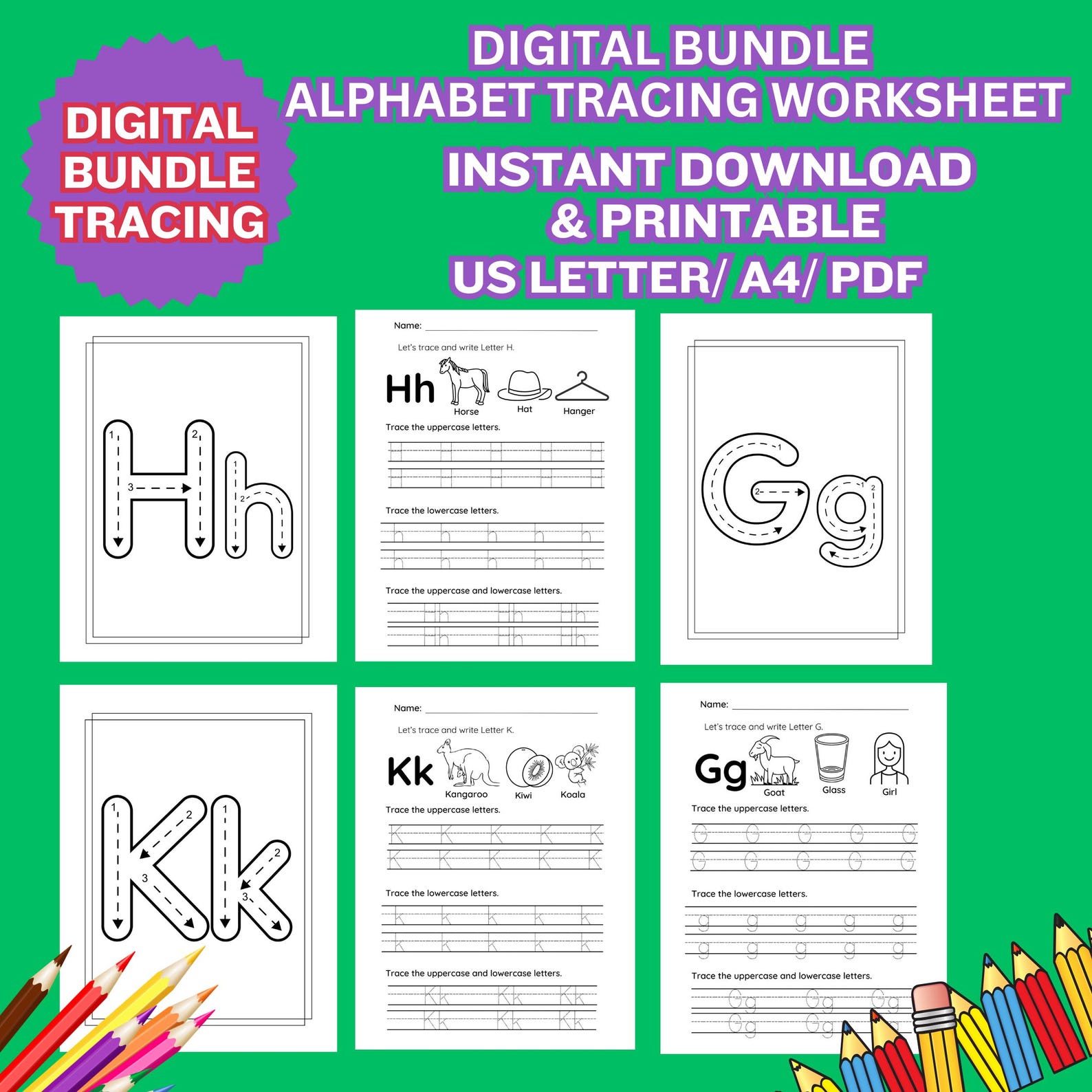 Worksheet Tracing Alphabet Writing ABC Tracing Printable Worksheet ABC ...