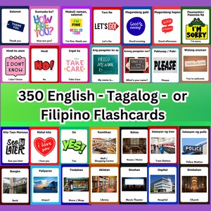 Tagalog English Flashcards: Bilingual Learning for Kids (PDF Download ...