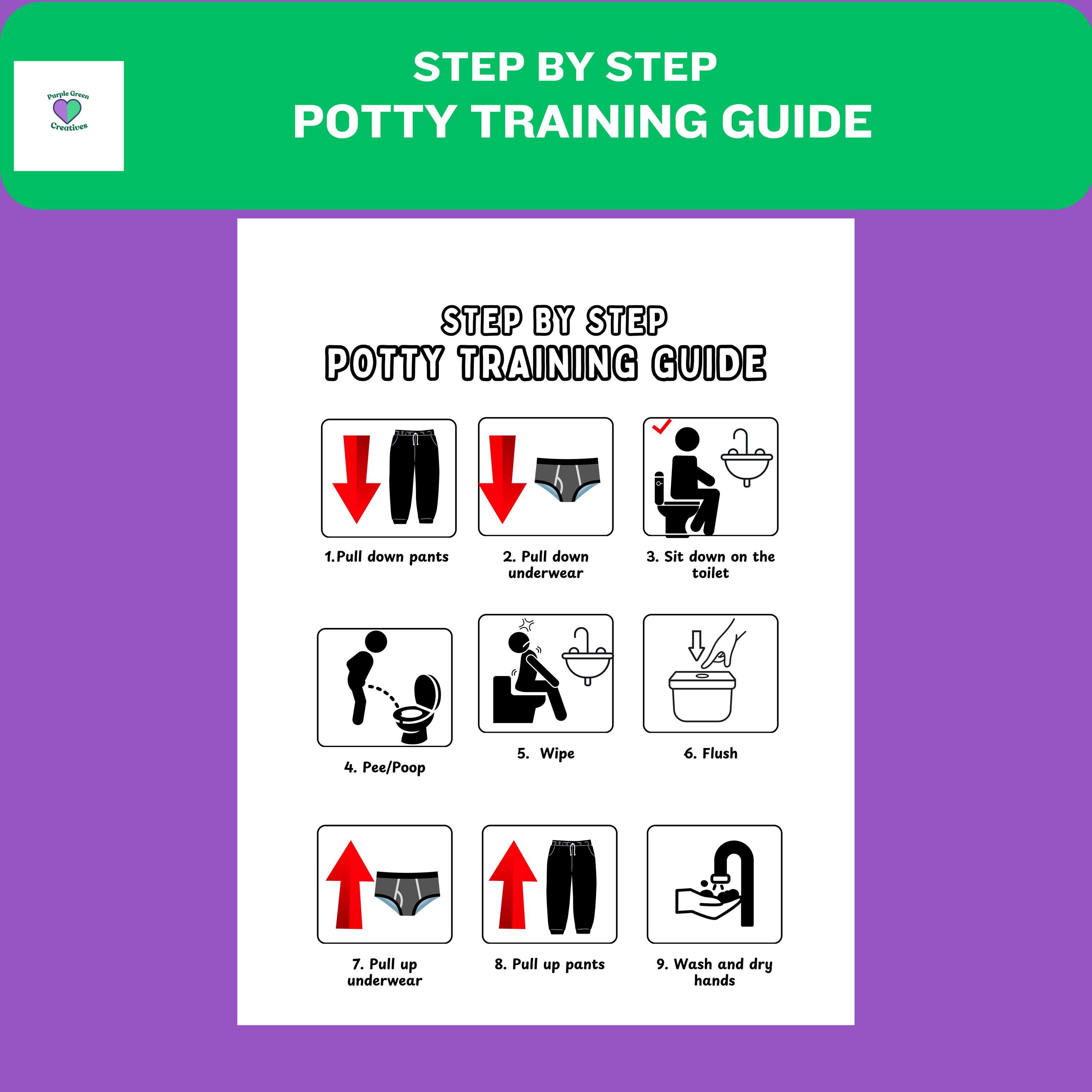 Autism Potty Training, Potty Training Chart, Potty Chart, Potty ...