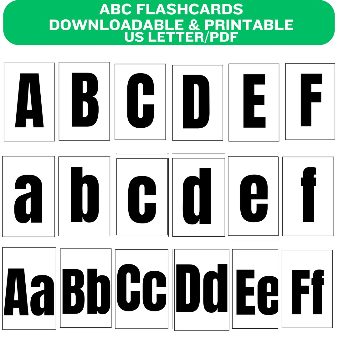 ABC Flashcards: Alphabet Learning for Toddlers (PDF Downloadable File ...