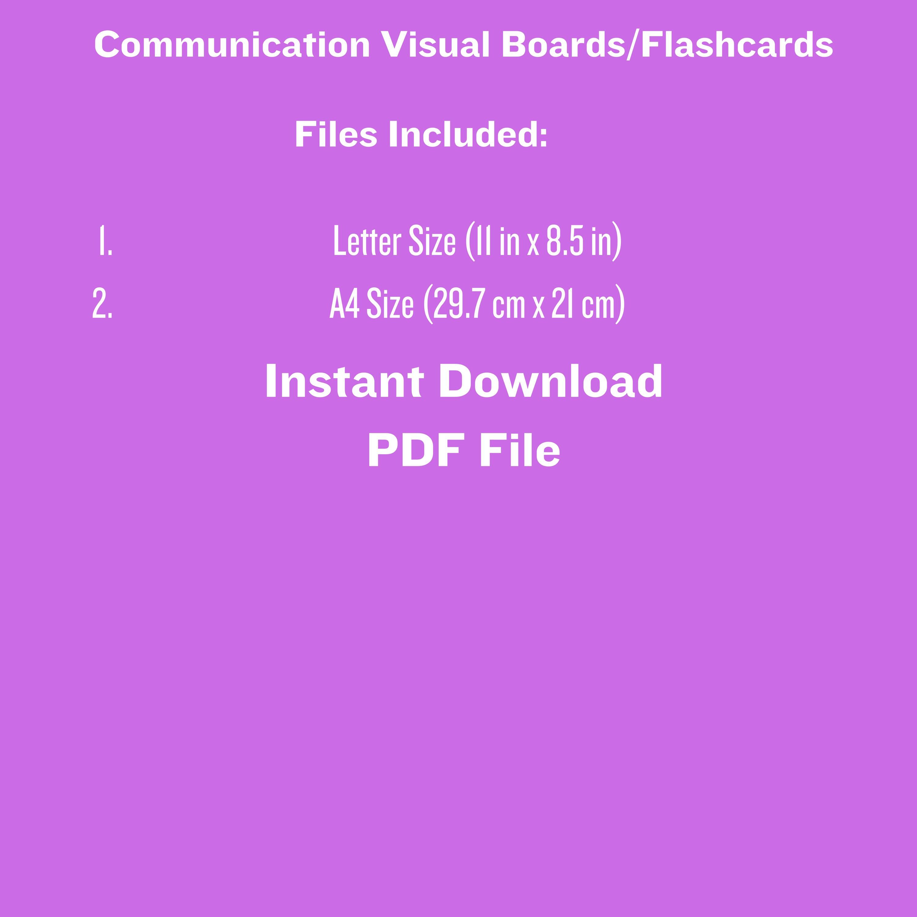 Communication Cards, Visual Cards, Daily Routine Cards, Visual Boards ...
