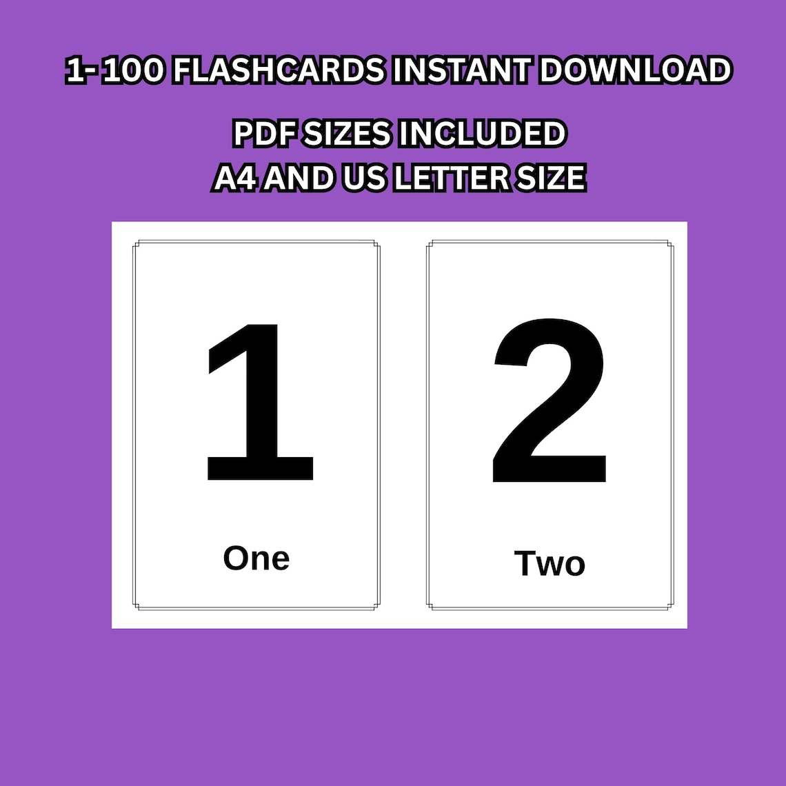 Number Flashcards 1-100 Flashcards Counting Number Flashcard for ...