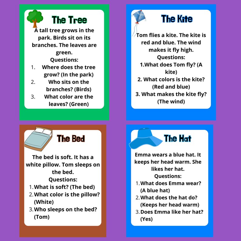 Short Story for Kindergarten, Kids Short Story, Reading Comprehension ...