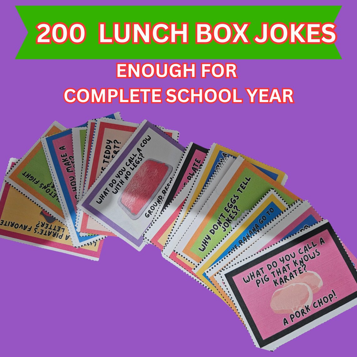 200 Funny Lunch Box Jokes for Kids: Printable School Year Fun (PDF ...