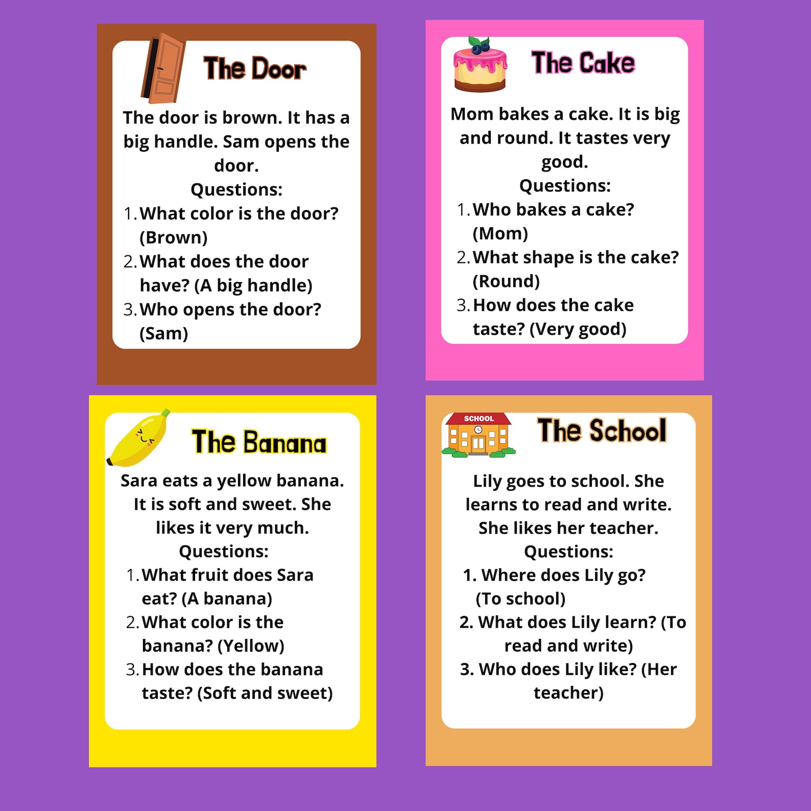 Short Story for Kindergarten, Kids Short Story, Reading Comprehension ...