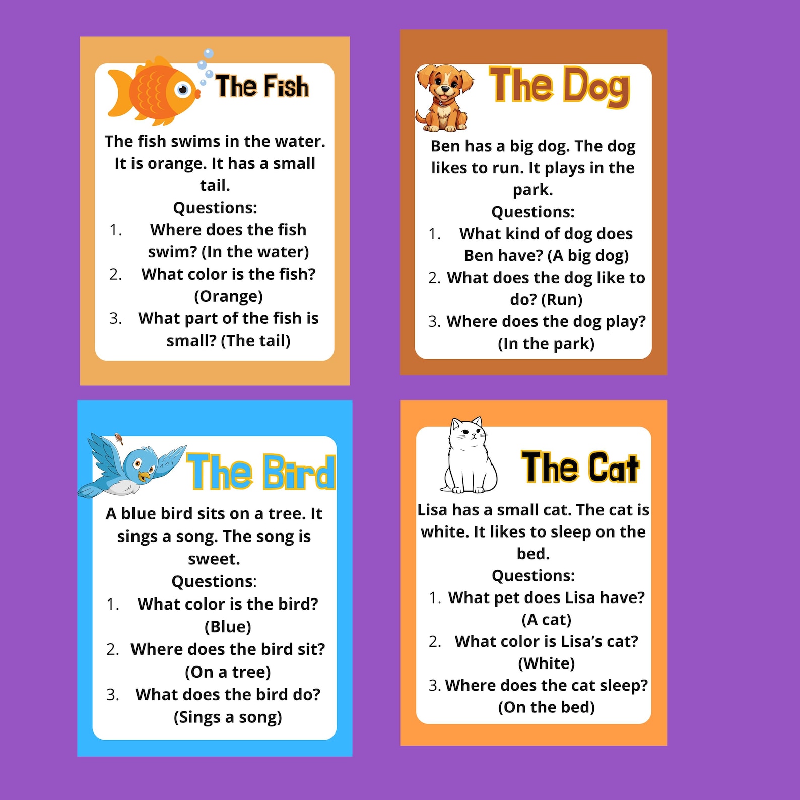 Short Story for Kindergarten, Kids Short Story, Reading Comprehension ...