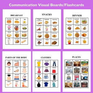 Communication Cards, Visual Cards, Daily Routine Cards, Visual Boards ...
