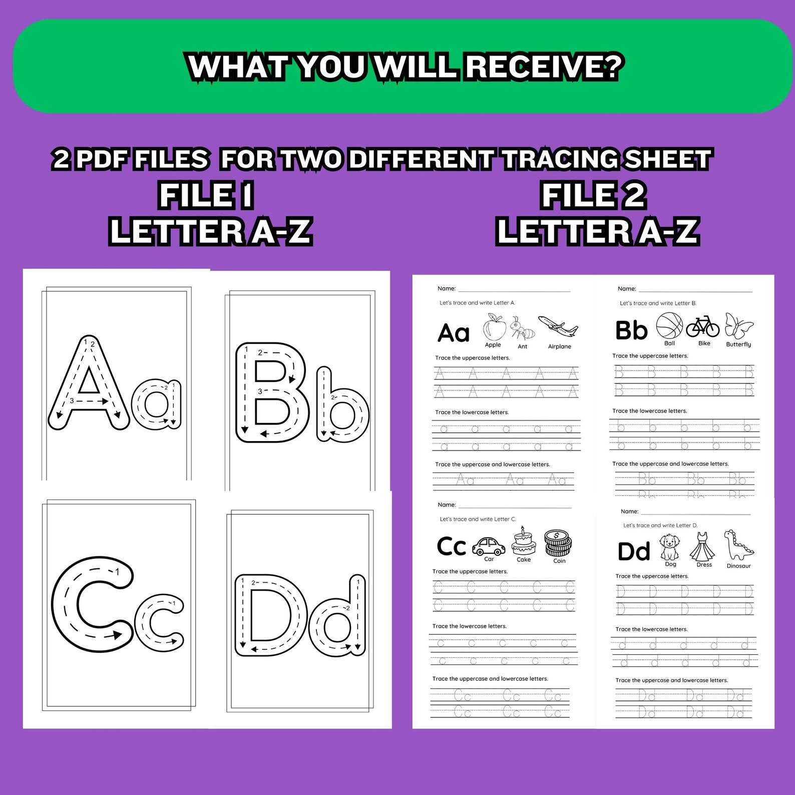 Worksheet Tracing Alphabet Writing ABC Tracing Printable Worksheet ABC ...