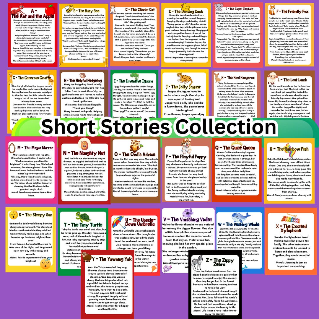 Nursery Short Story Collection: 26 Printable Kids Stories (digital ...