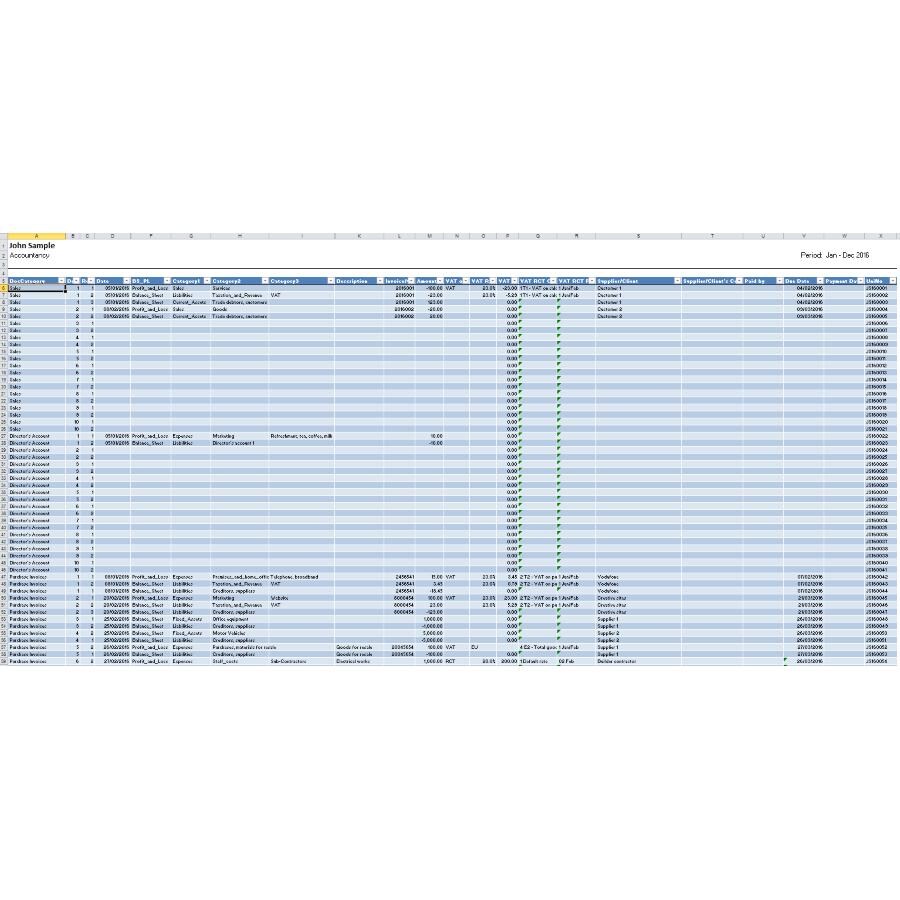 Complex Bookkeeping Excel Spreadsheet Template - Etsy