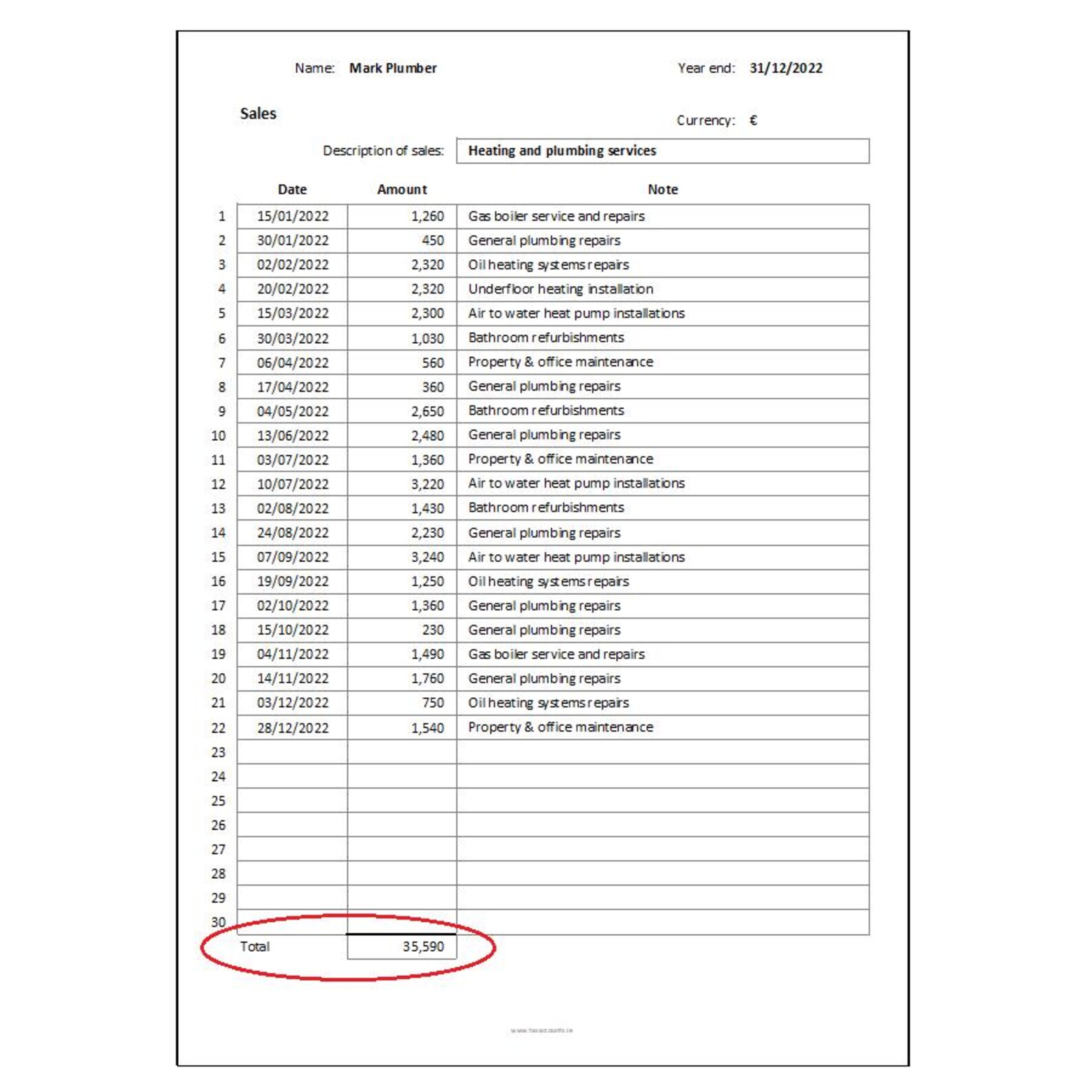 Simple Bookkeeping Excel Spreadsheet Template - Etsy