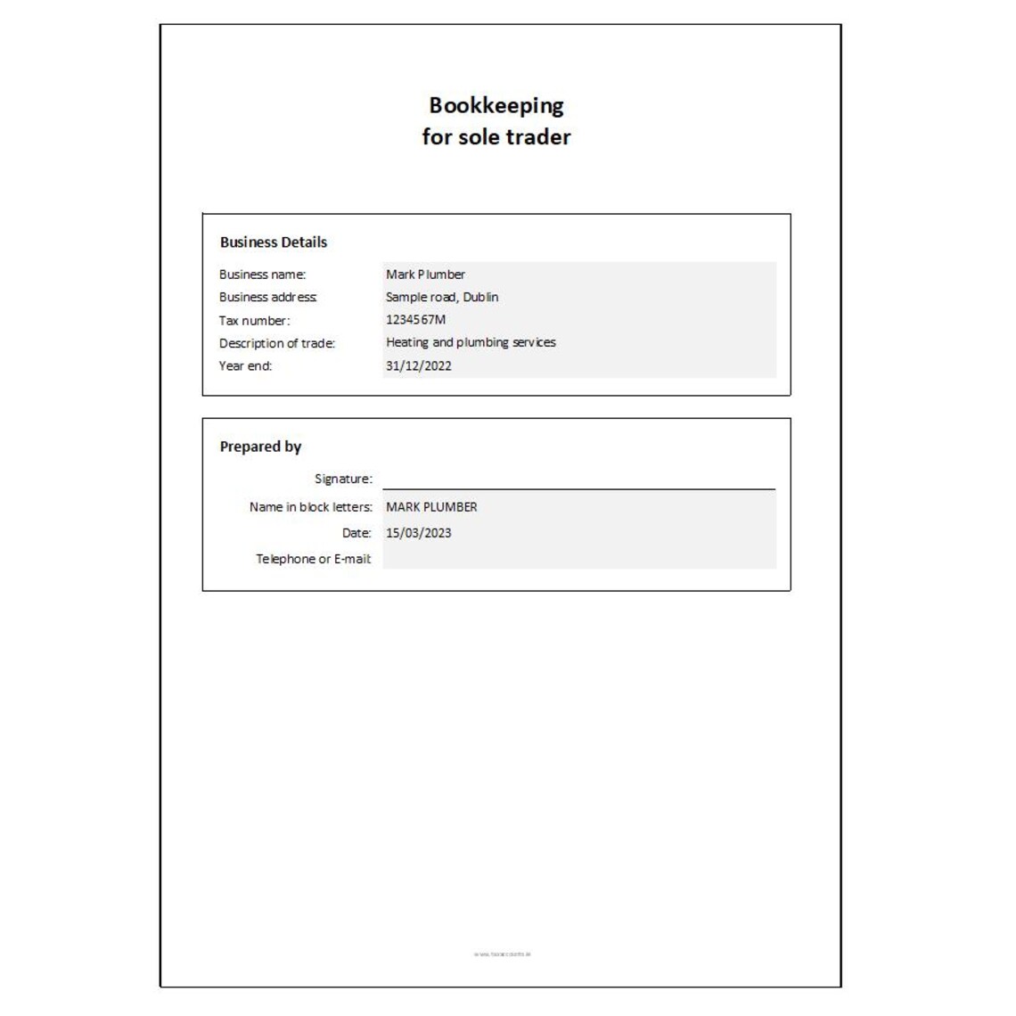 Simple Bookkeeping Excel Spreadsheet Template - Etsy