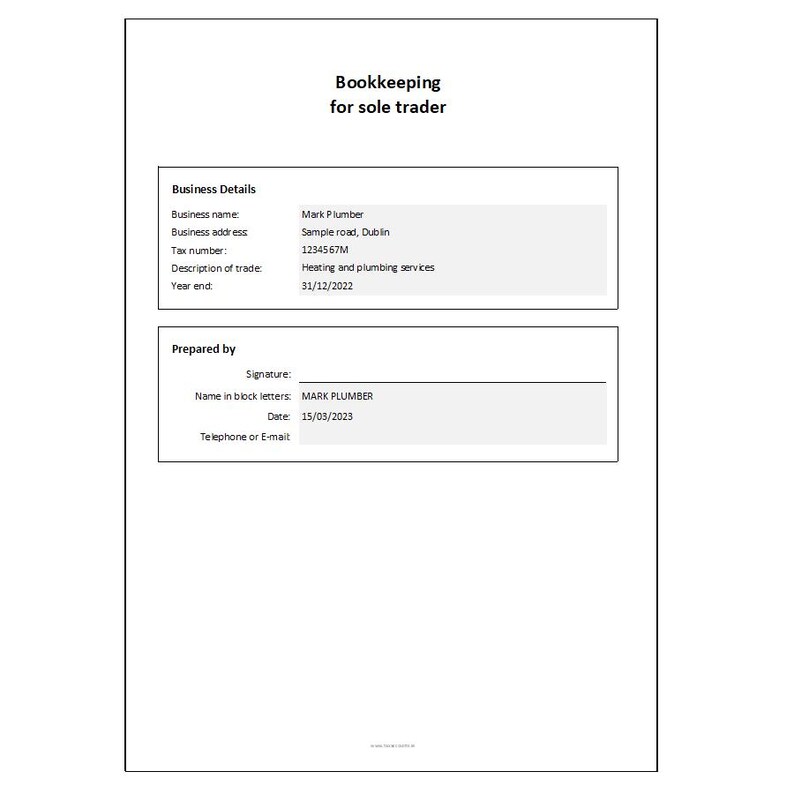 Simple Bookkeeping Excel Spreadsheet Template - Etsy