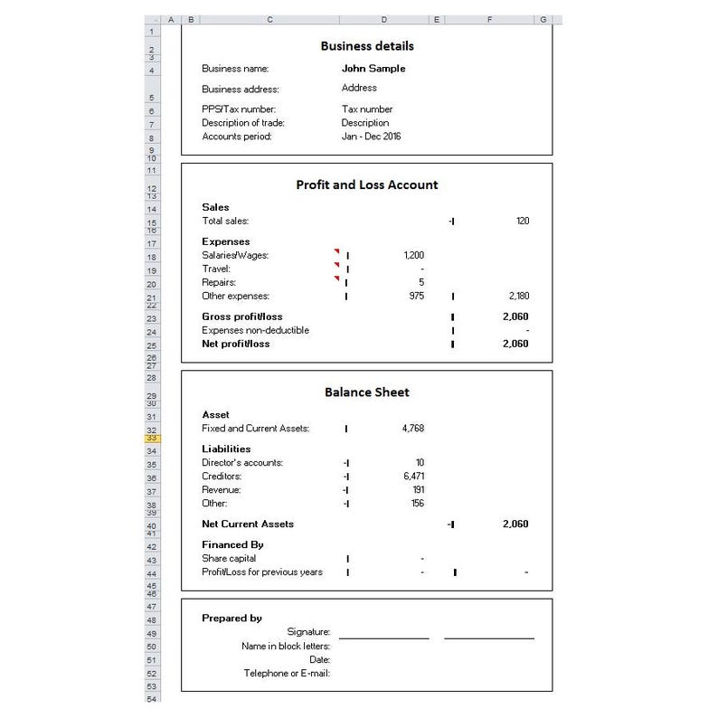 Complex Bookkeeping Excel Spreadsheet Template - Etsy