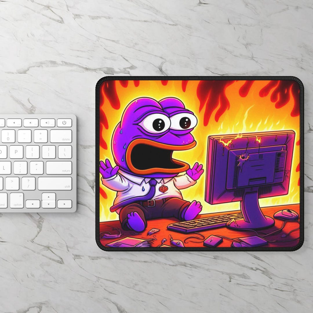 Purple Pepe Fire Gaming Mouse Pad - Etsy