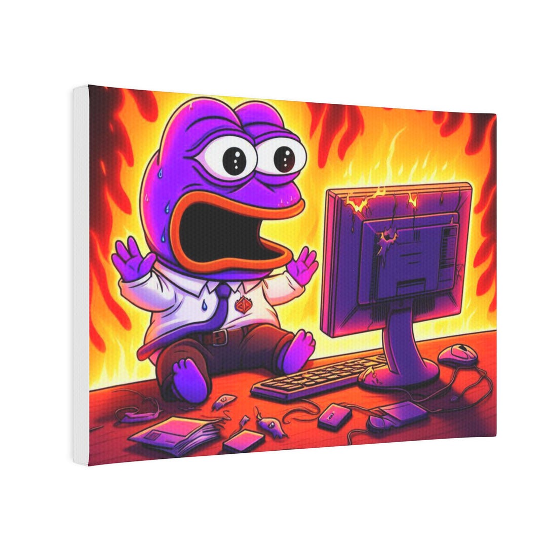 Fire Purple Pepe Canvas Photo Tile Art - Etsy