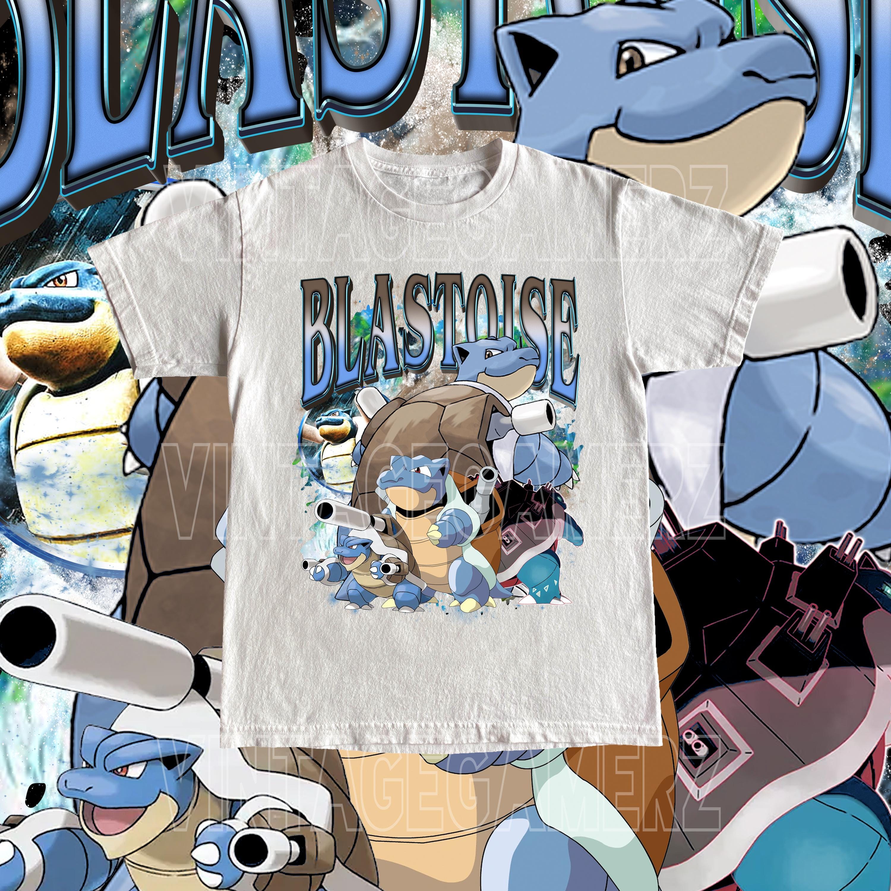 Blastoise Shirt - Custom Vintage Artwork High Quality Tee Gift Idea ...