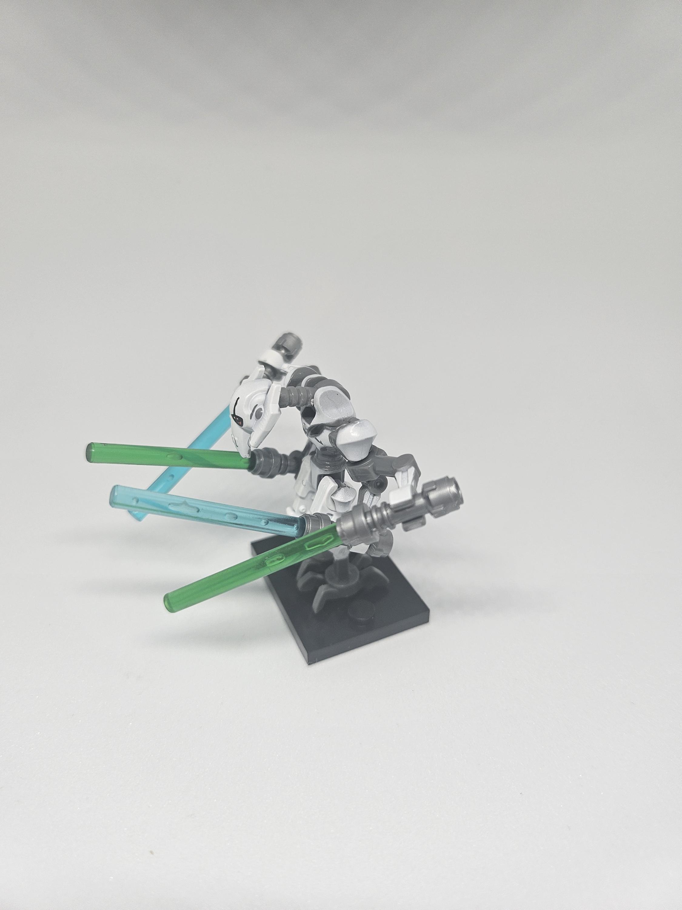 Star Wars Custom White General Grievous Mini Figure With Lightsabers - Etsy