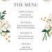 Fall Menu Sign, Fall Wedding Sign, Wedding Stationary, Menu Sign ...