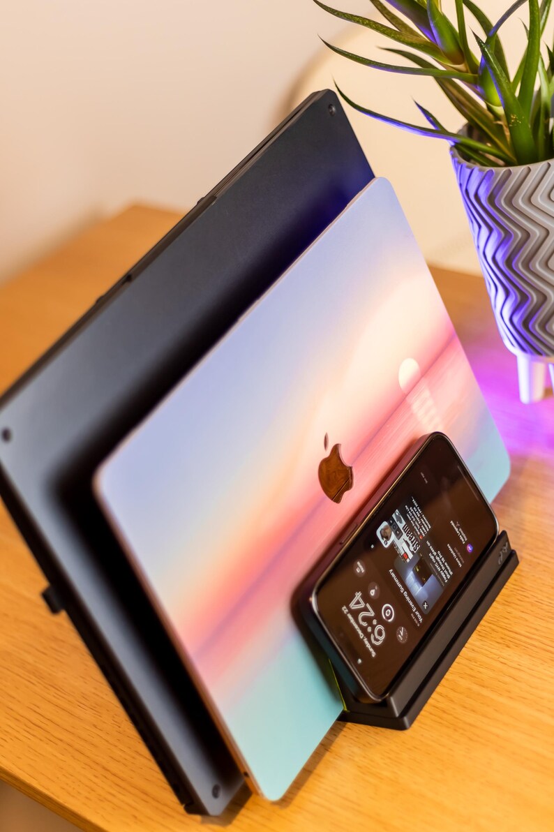 Sleek Multi-device Vertical Stand for Laptop, Tablet, and Phone - Etsy