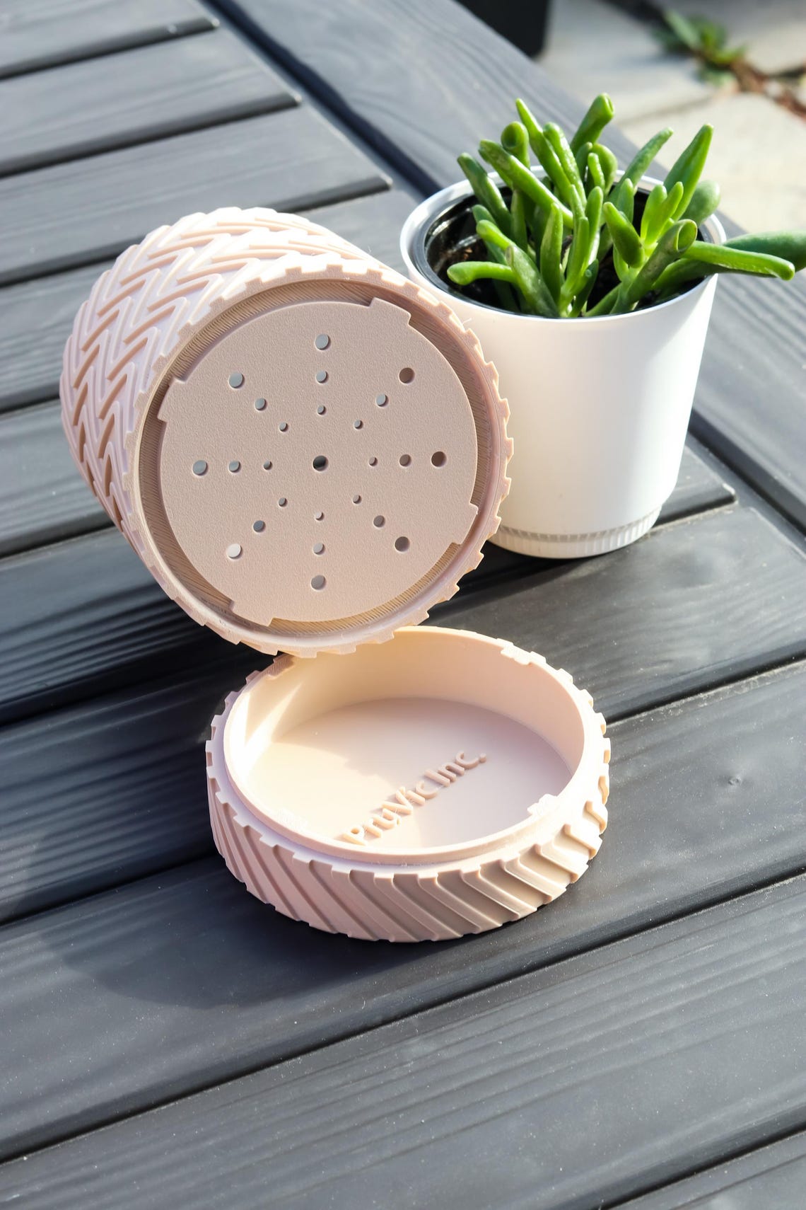 Wave Bloom Planter With Hidden Drip Tray| Flower Pot| Planter| Screw on ...