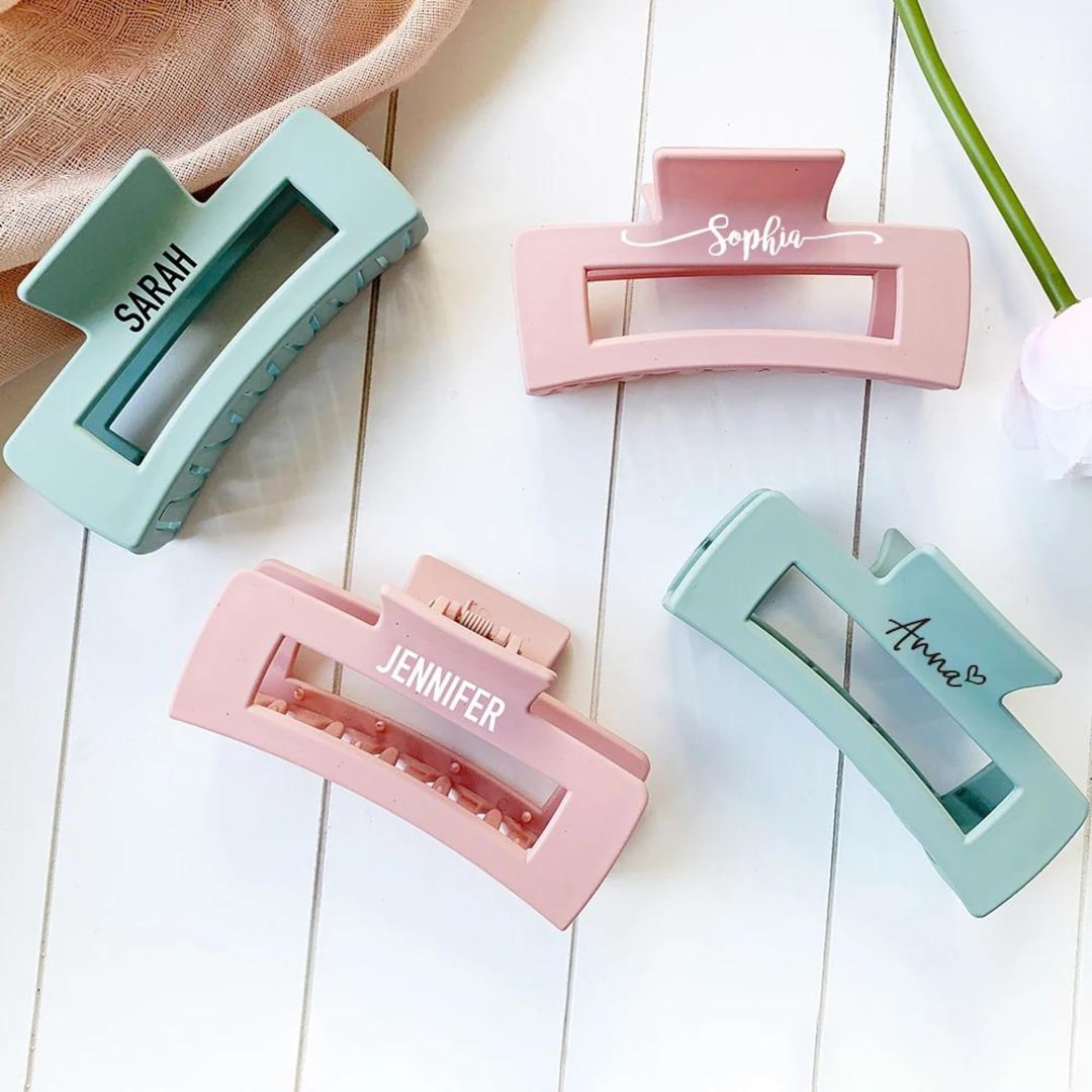 Personalized Hair Claw | Custom Hair Claw | Personalized Hair Clip ...