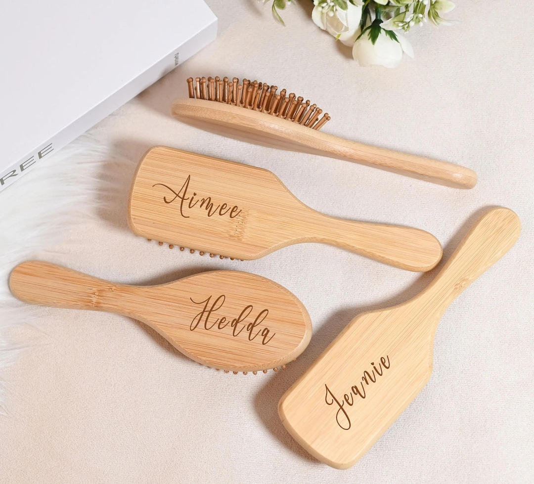 Personalized Wooden Hairbrush | Personalized Hair Brush With Name ...