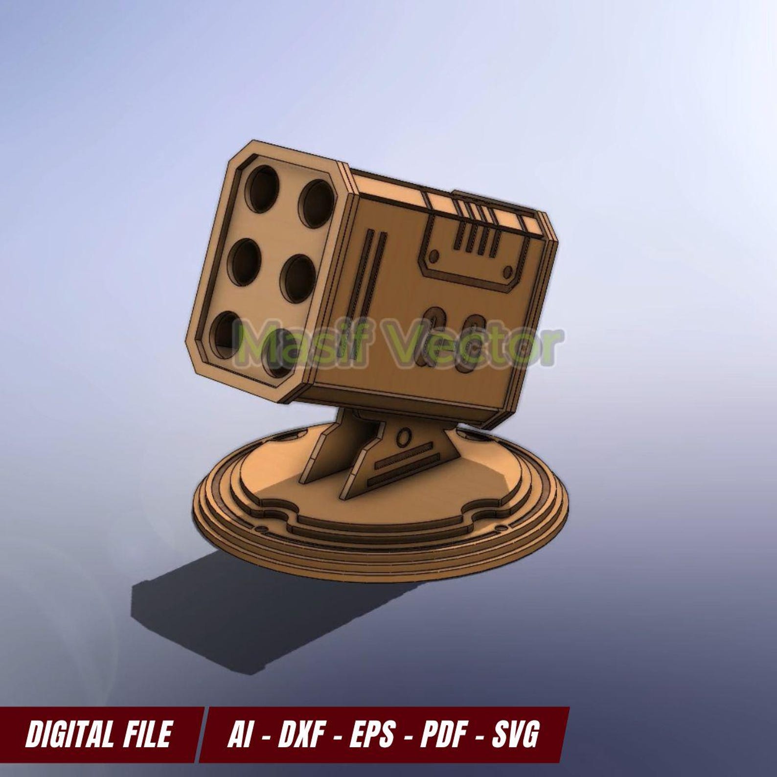 Laser Cut Files - Home and Office Desk Pen Pencil Stand Holder Turret ...