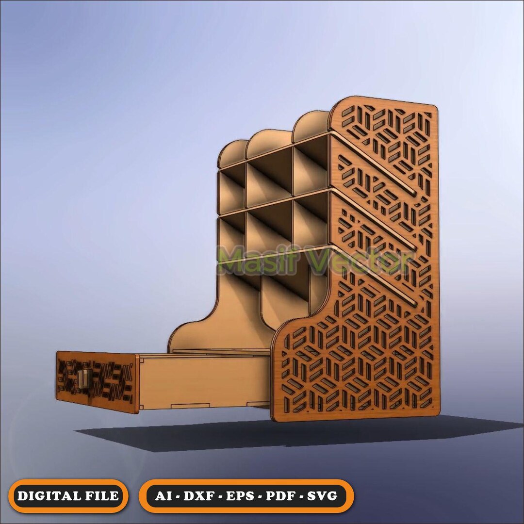 Laser Cut Files Desk Organizer A1 - Etsy