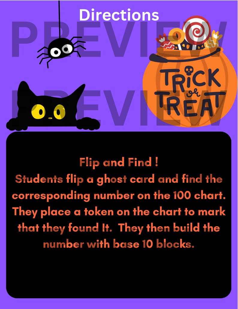 Halloween Fun Flip and Find Place Value Math Game - Etsy